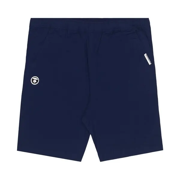 AAPE Moonface Embroidered Twill Shorts 'navy