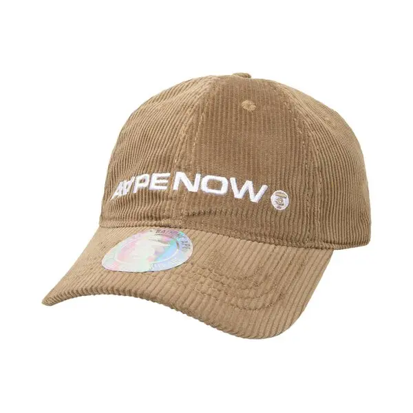 AAPE Moonface Embroidered Corduroy Cap 'beige