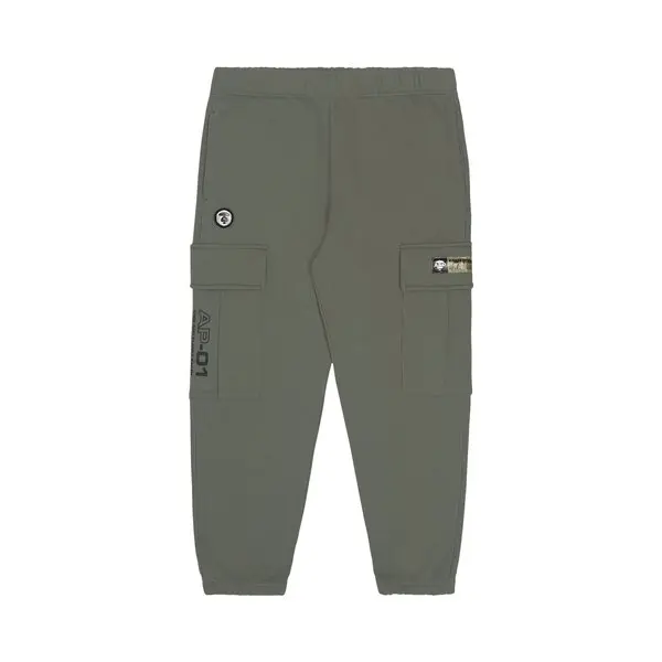AAPE Moonface Cargo Sweatpants 'khaki/grey