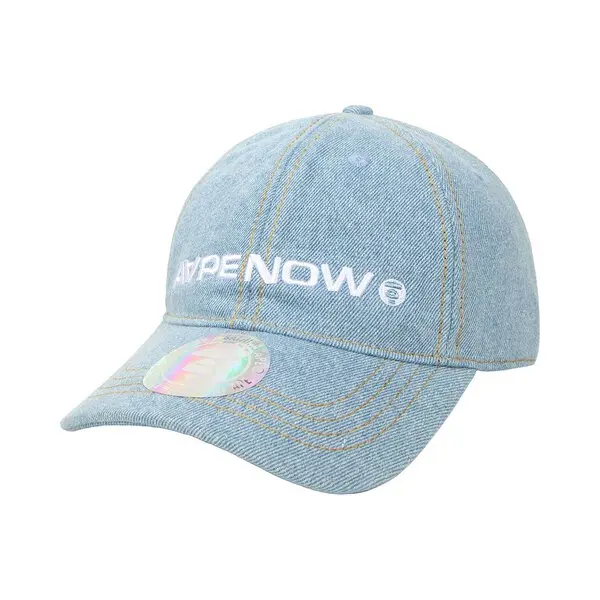 AAPE Moonface Embroidered Denim Cap /light