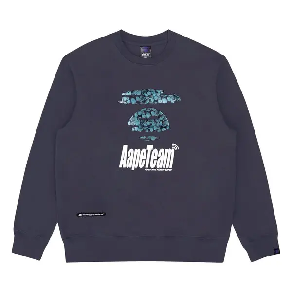 AAPE Moonface Puff Graphic Sweatshirt /purple
