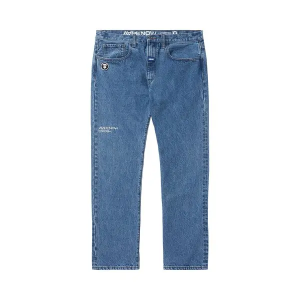 AAPE Moonface Patch Straight Jeans