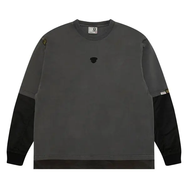 AAPE Moonface Logo Long Sleeve Tee /light