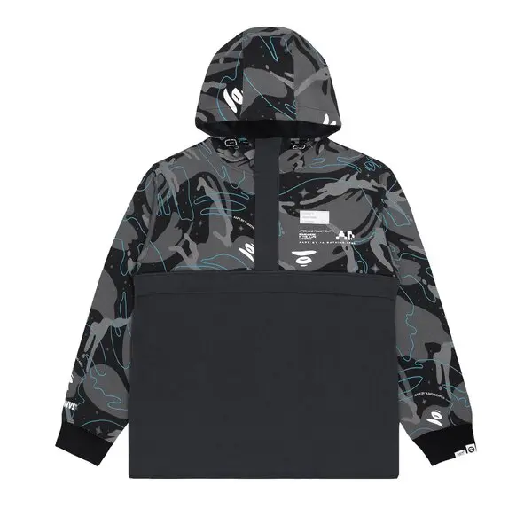 AAPE Logo Camo Hoodie /blue
