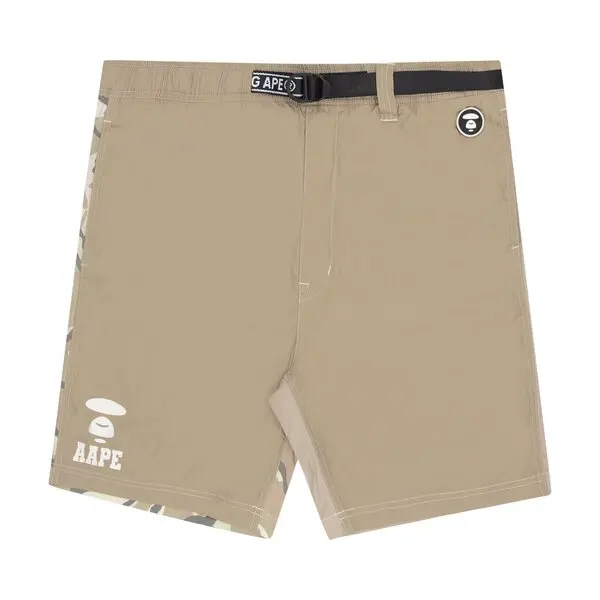 AAPE Moonface Belted Camo Shorts 'beige