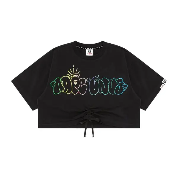 AAPE Moonface Gradient Cropped Top /dark - Grey