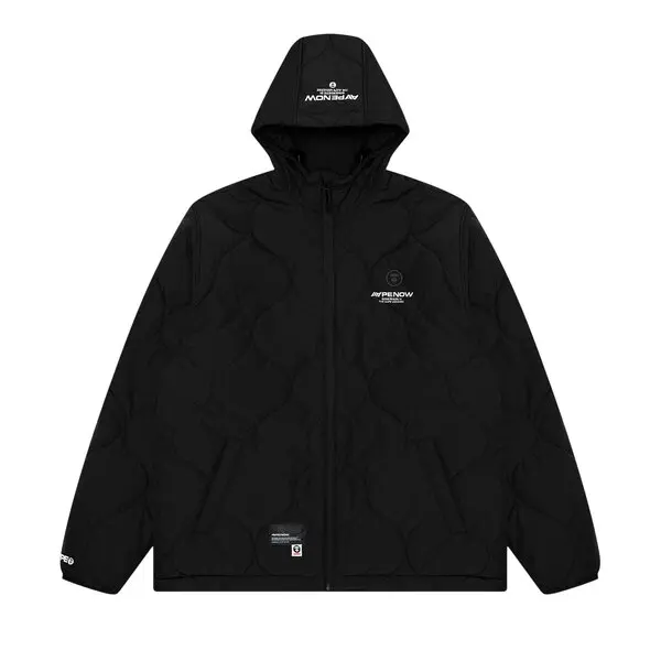 AAPE Moonface Patch Hooded Quilted Jacket
