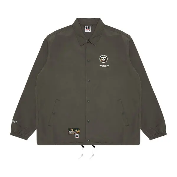 AAPE Moonface Patch Coach Jacket 'khaki/grey