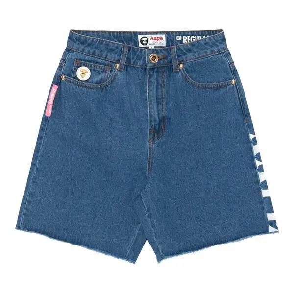 AAPE Moonface Denim Shorts
