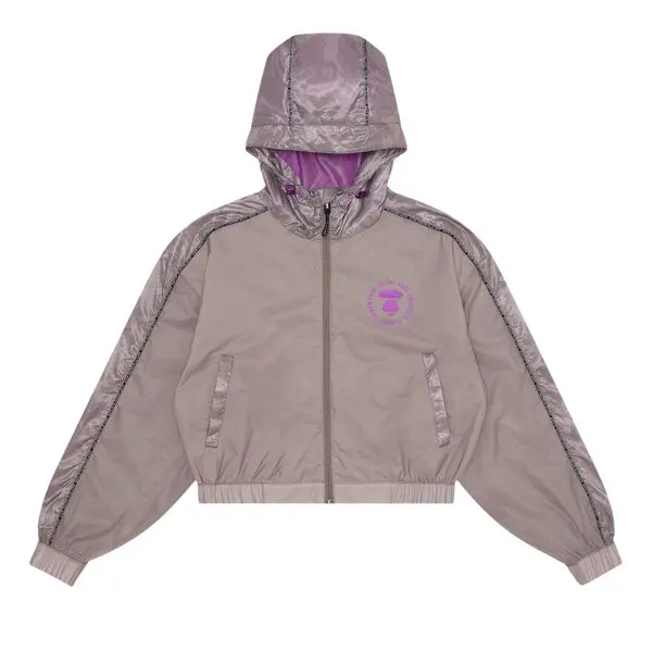 AAPE Moonface Camo-panelled Hooded Zip Jacket 'beige/light