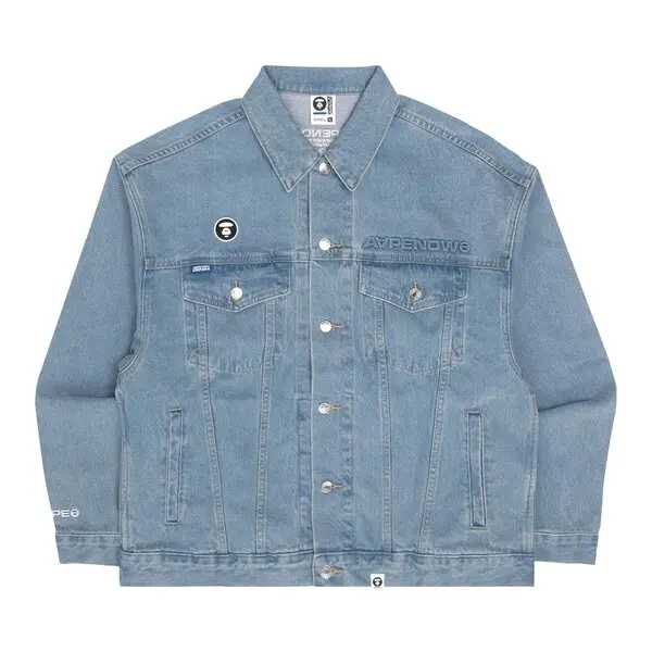 AAPE Moonface Embroidered Denim Jacket /light