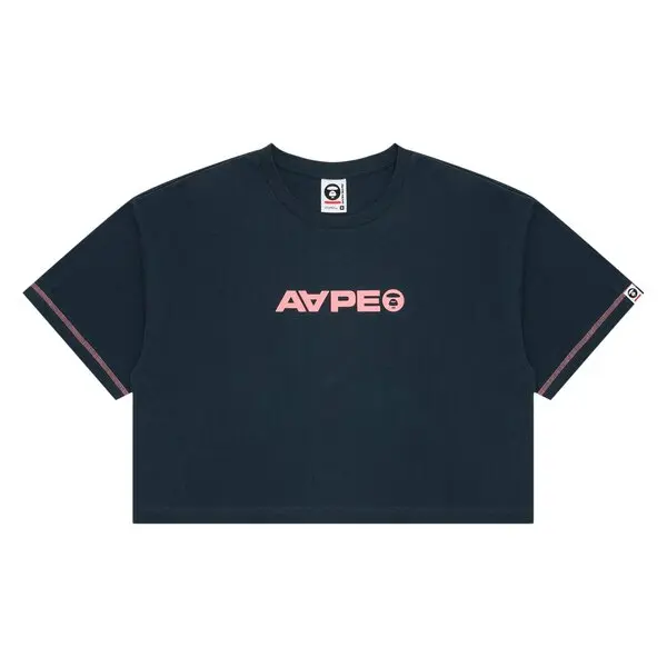 AAPE Moonface Cropped Tee /blue