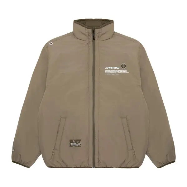 AAPE Moonface Patch Zip-up Jacket 'beige/dark