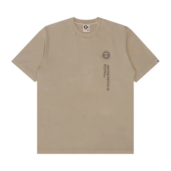 AAPE Moonface Patch Embroidered Tee 'beige/red