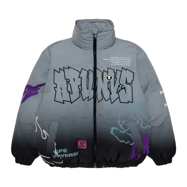 AAPE Moonface Gradient Graphics Down Jacket