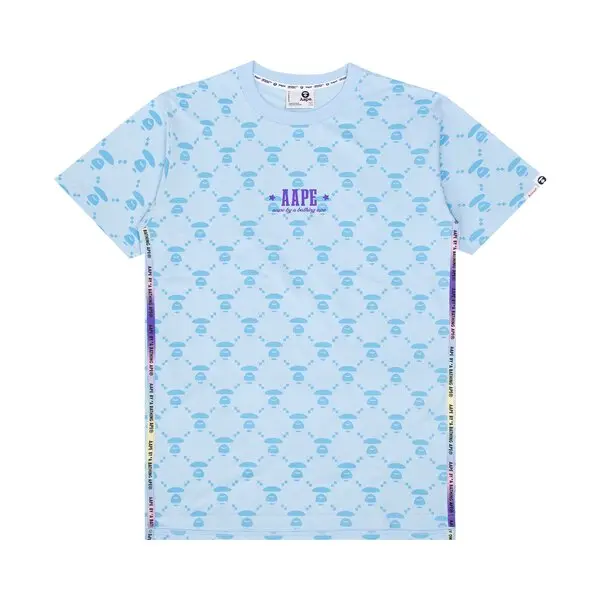 AAPE Moonface Patterned Tee /navy