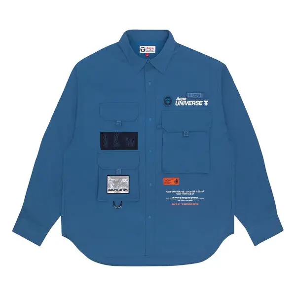 AAPE Moonface Multipocket Shirt /grey