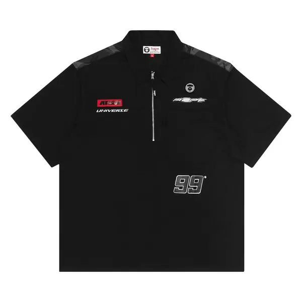 AAPE Logo Zip Polo Shirt