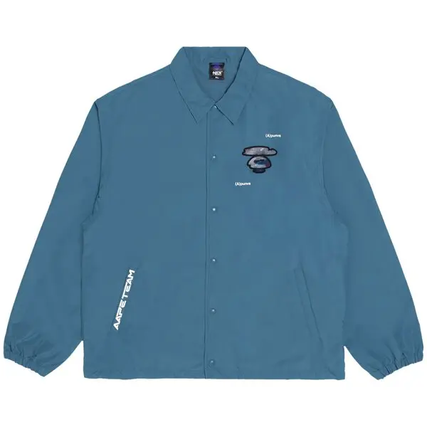 AAPE Moonface Graphic Coach Jacket /grey