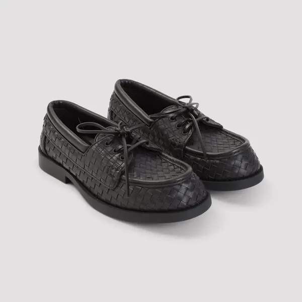Bottega Veneta Pier Intrecciato Boat Shoes