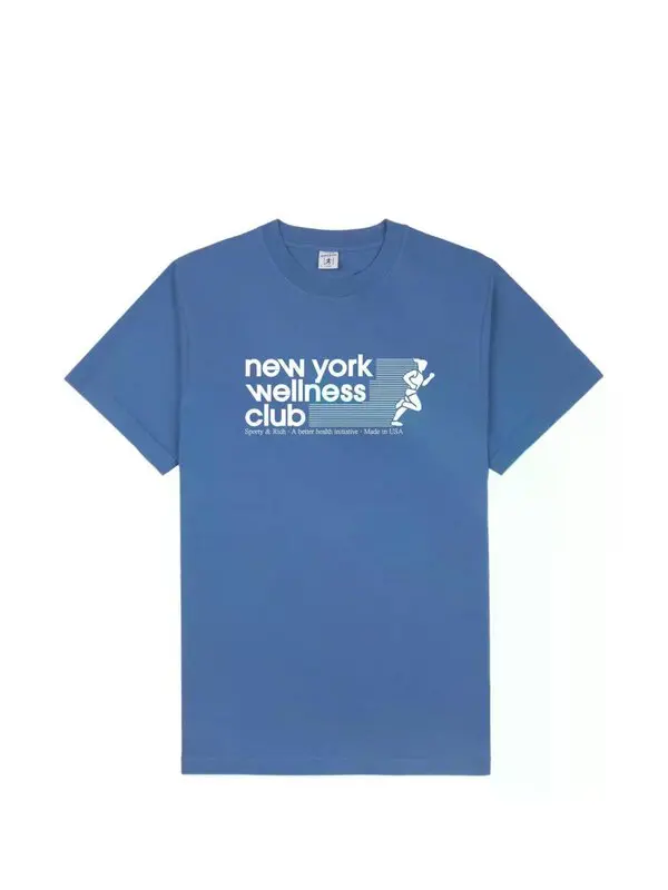 Sporty & Rich Usa Wellness Club Graphic-print T-shirt - Blue
