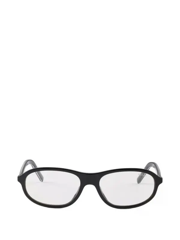 Prada Sunglasses With The Iconic Metal Plaque - Black