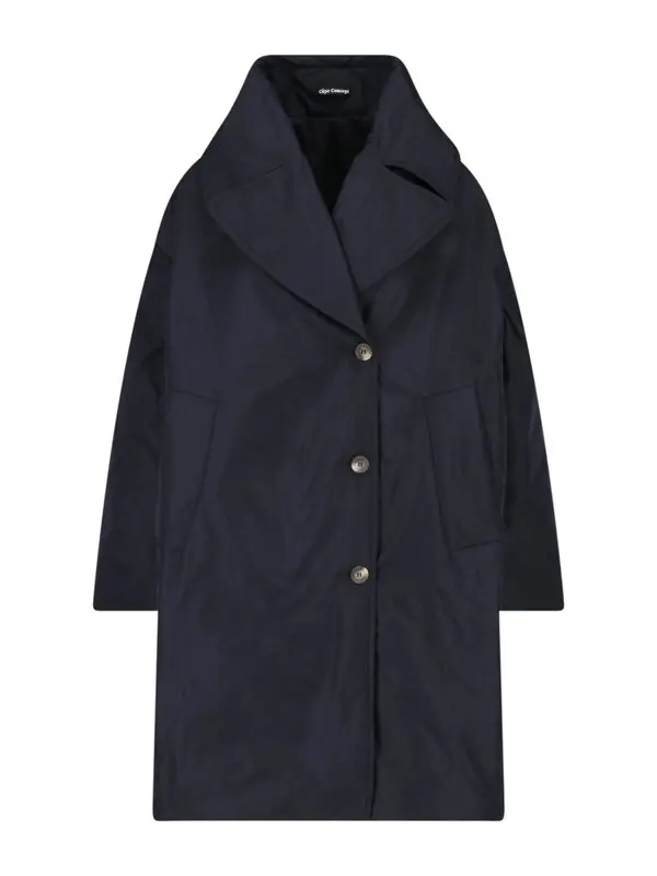 CAPE CONCEPT Oversized Single-breasted Long Coat