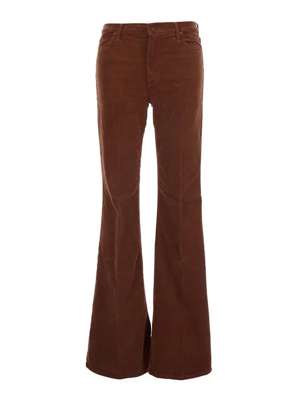 MOTHER The Doozy Regular-fit High-waist Straight-leg Pants - Brown