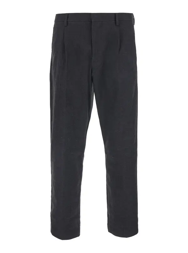 NN.07 High-waist Wool Straight-leg Pants With Side Welt Pockets