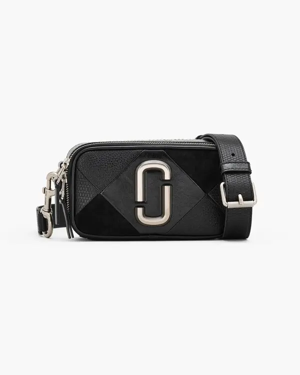 Marc Jacobs The Suede Patchwork Snapshot Bag - Black Multi