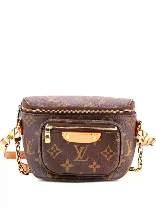 LOUIS VUITTON Bum Bag Monogram Canvas Mini Belt Bag - Brown