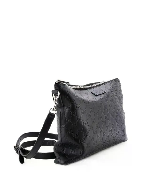 Gucci Convertible Zip Messenger Guccissima Leather Large Crossbody Bag