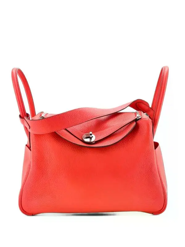 Hermès Lindy Bag Clemence 30 Shoulder Bag - Red