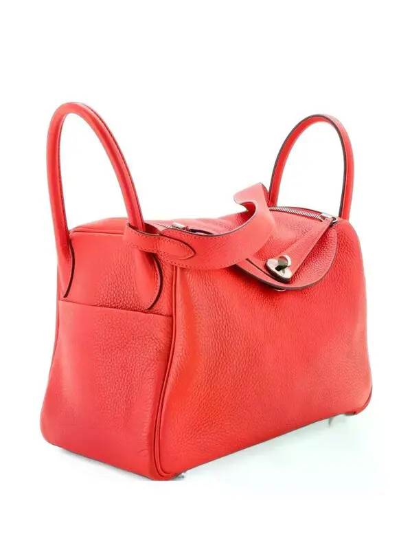 Hermès Lindy Bag Clemence 30 Shoulder Bag - Red
