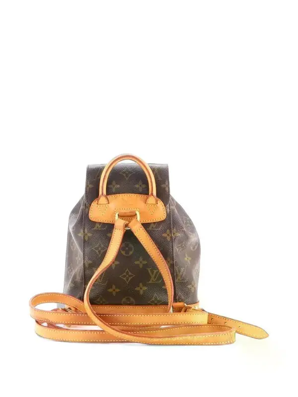 LOUIS VUITTON Vintage Montsouris Monogram Canvas Pm Backpack - Brown