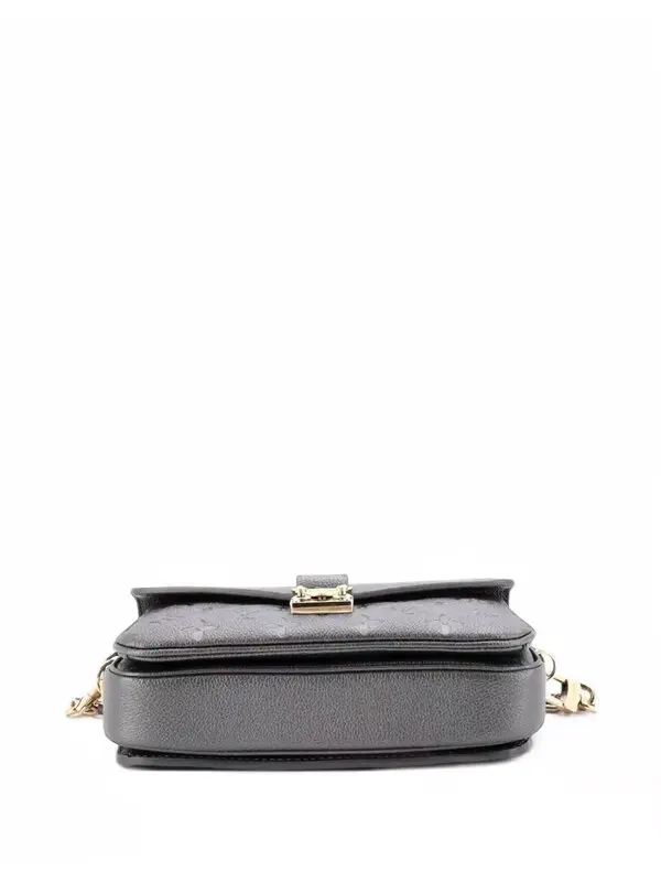 LOUIS VUITTON Pochette Metis Monogram Empreinte Leather East West Crossbody Bag - Grey