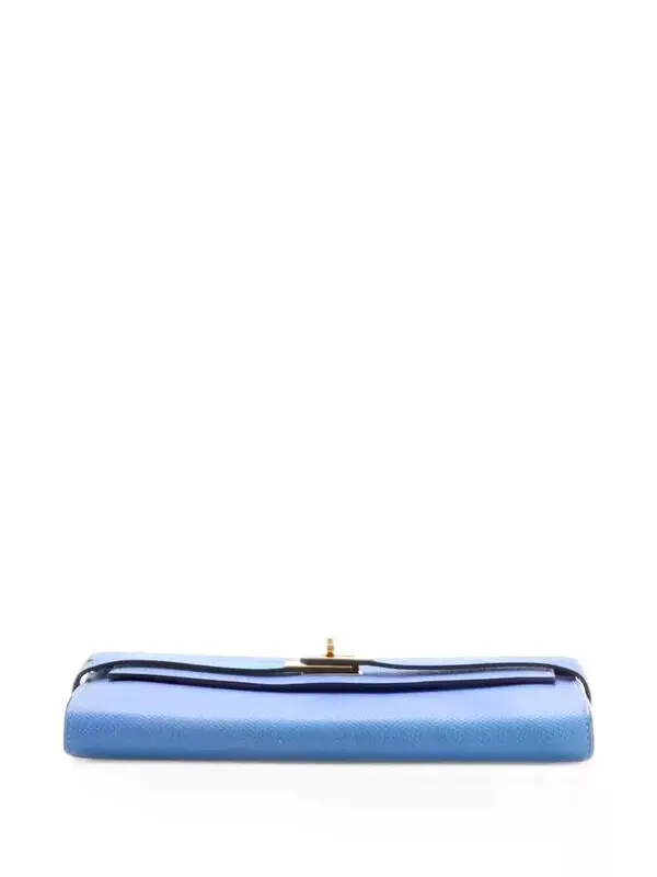 Hermès Kelly Wallet Epsom Long Small Wallets - Blue