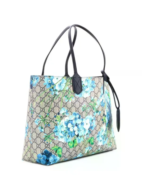 Gucci Reversible Blooms Gg Print Leather Medium Tote Bag