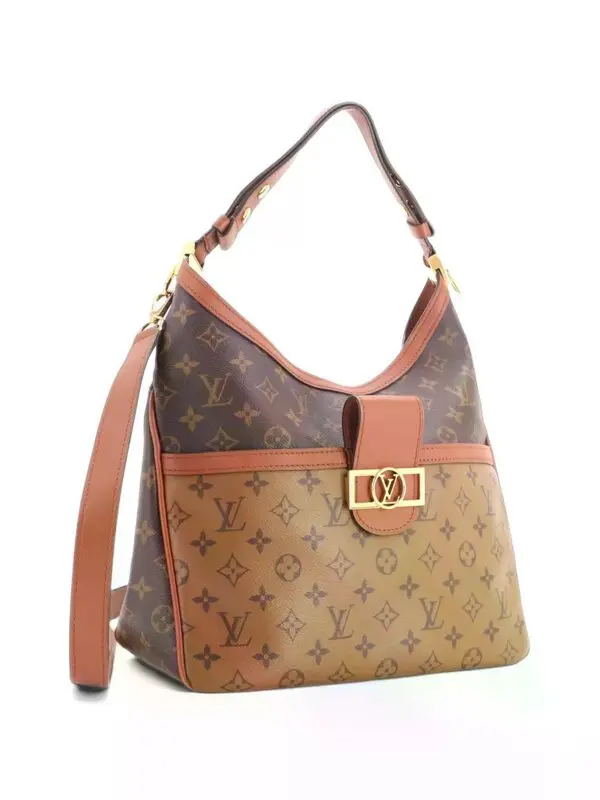 LOUIS VUITTON Dauphine Reverse Monogram Canvas Mm Hobo Bag
