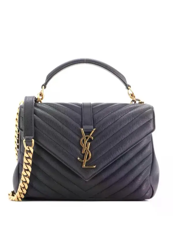 Saint Laurent Classic Monogram College Bag Matelasse Chevron Leather Medium Crossbody Bag