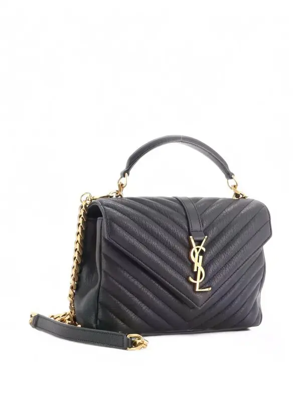 Saint Laurent Classic Monogram College Bag Matelasse Chevron Leather Medium Crossbody Bag