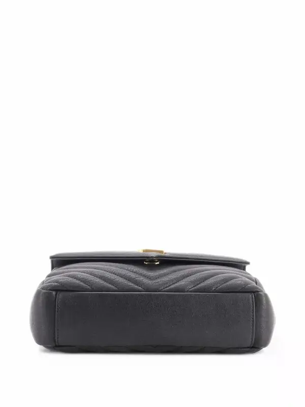 Saint Laurent Classic Monogram College Bag Matelasse Chevron Leather Medium Crossbody Bag