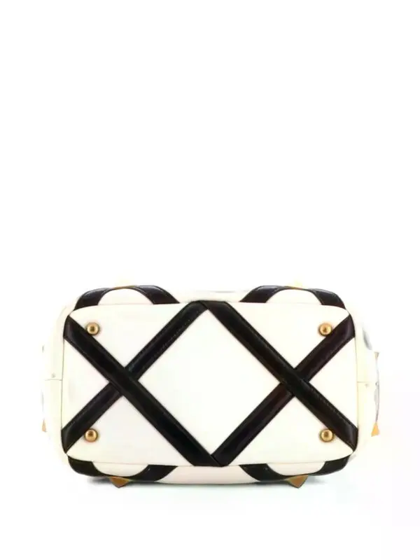 Valentino Garavani Roman Stud Top Handle Bag Quilted Leather Small Satchel