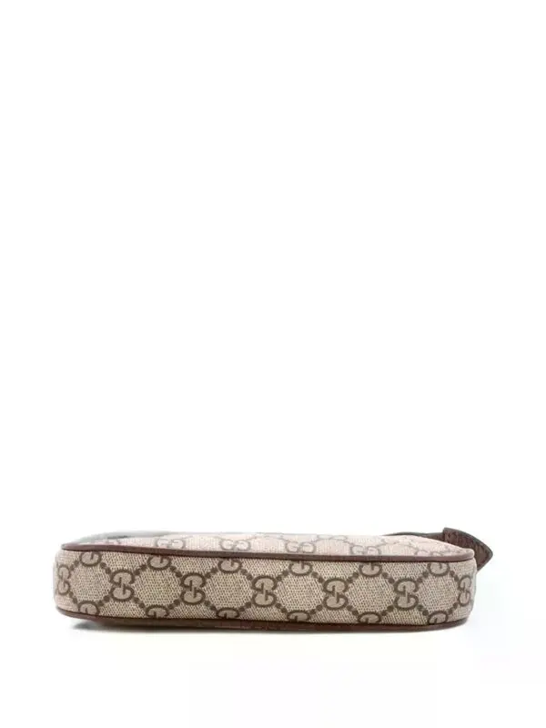 Gucci Ophidia Charm Shoulder Bag Gg Coated Canvas With Leather Mini Crossbody Bag - Brown
