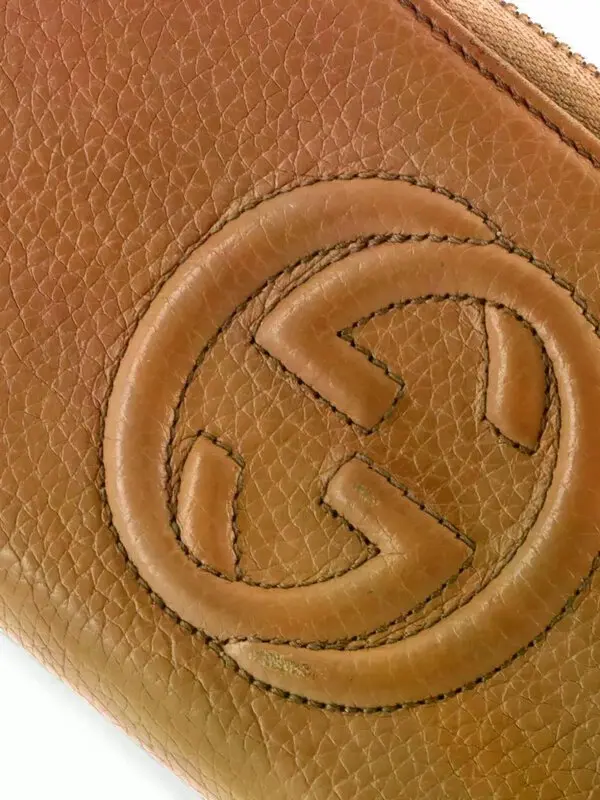 Gucci Soho Zip Around Wallet Leather Small Wallets