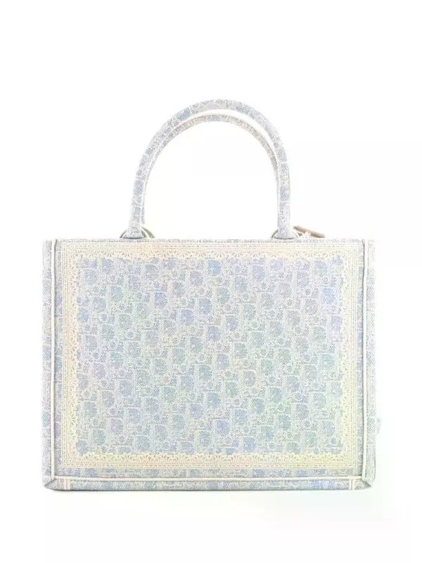 Dior Book Oblique Canvas With Lace Medium Tote Bag