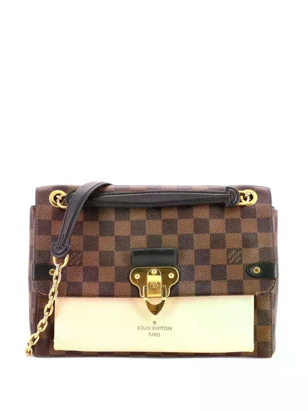 LOUIS VUITTON Vavin Handbag Damier With Leather Pm Crossbody Bag