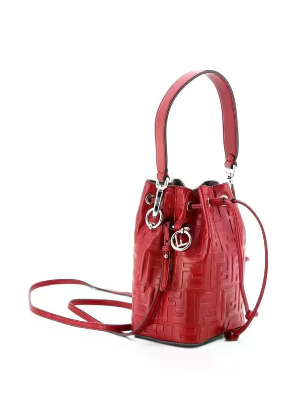 Fendi Mon Tresor Zucca Embossed Leather Mini Bucket Bag