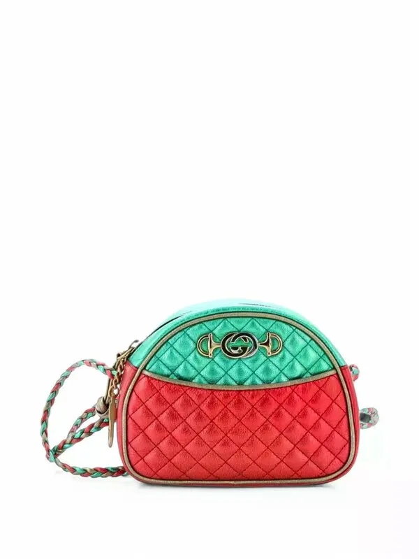Gucci Trapuntata Camera Quilted Laminated Leather Mini Shoulder Bag