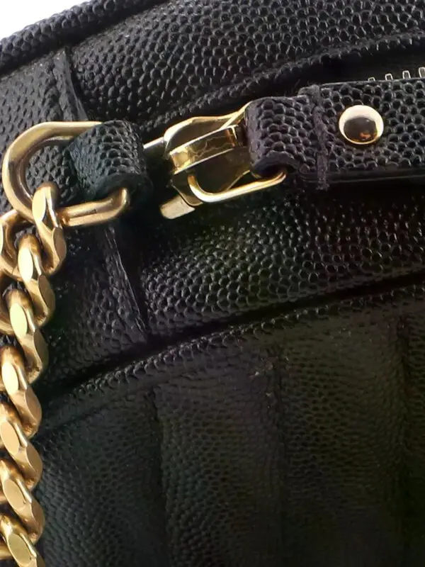 Saint Laurent Vinyle Round Camera Bag Matelasse Chevron Leather Crossbody Bag